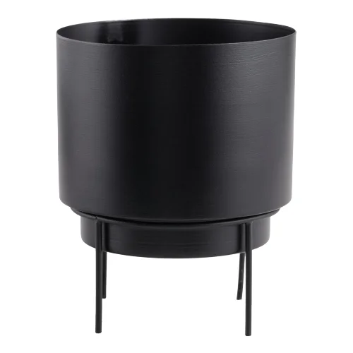 Metal Planters Buckets For Outdoor Plants Grey Colour Planter Round ...