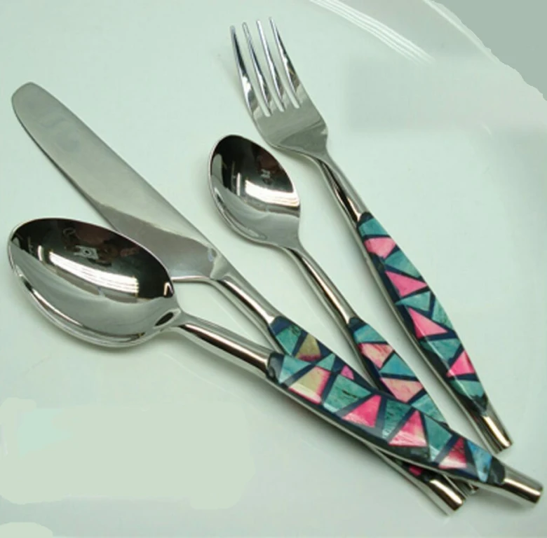 Factory Direct Elegant Gold Plated Stainless Steel Flatware Set Custom ...