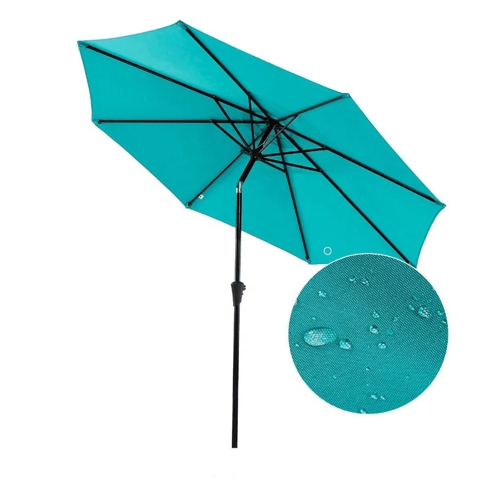 9ft Outdoor Garden Parasol With 32 Solar Led Lights - Buy Garden ...