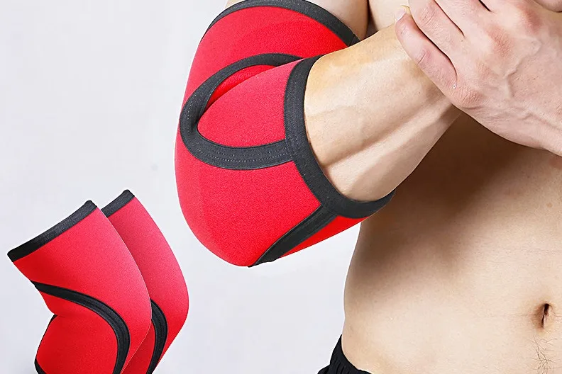 Neoprene Elbow Sleeve Weightlifting Power Lifting Compression Tennis ...