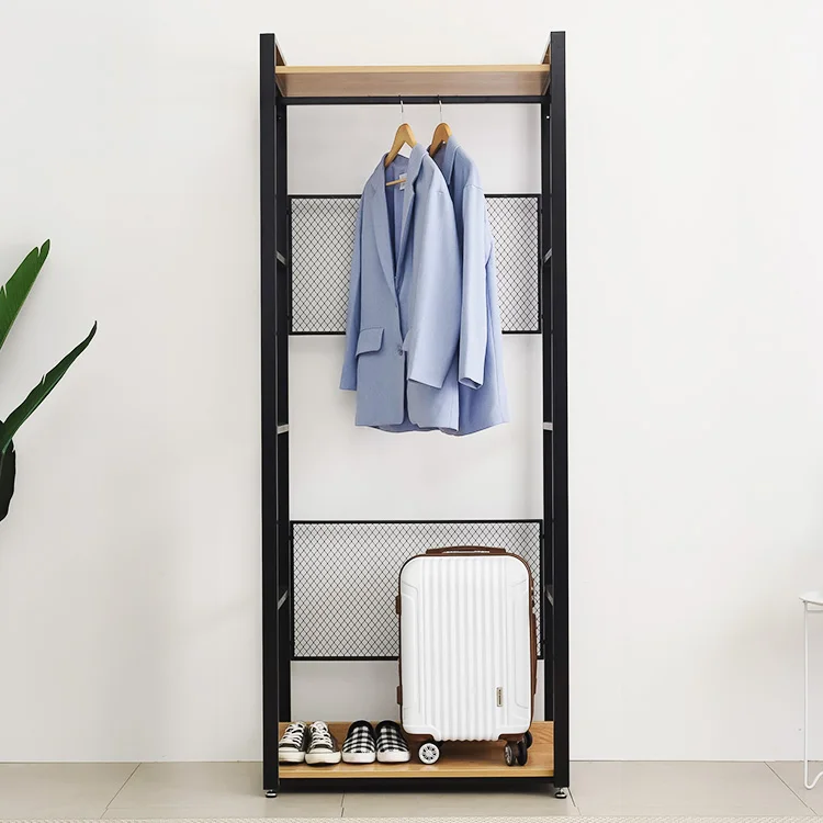 Customizable Industrial Metal Wooden Wardrobe Solutions