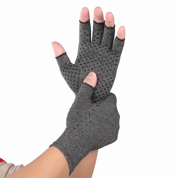 New Men Women Therapeutic Open Finger Hand Gloves Fingerless Computer ...