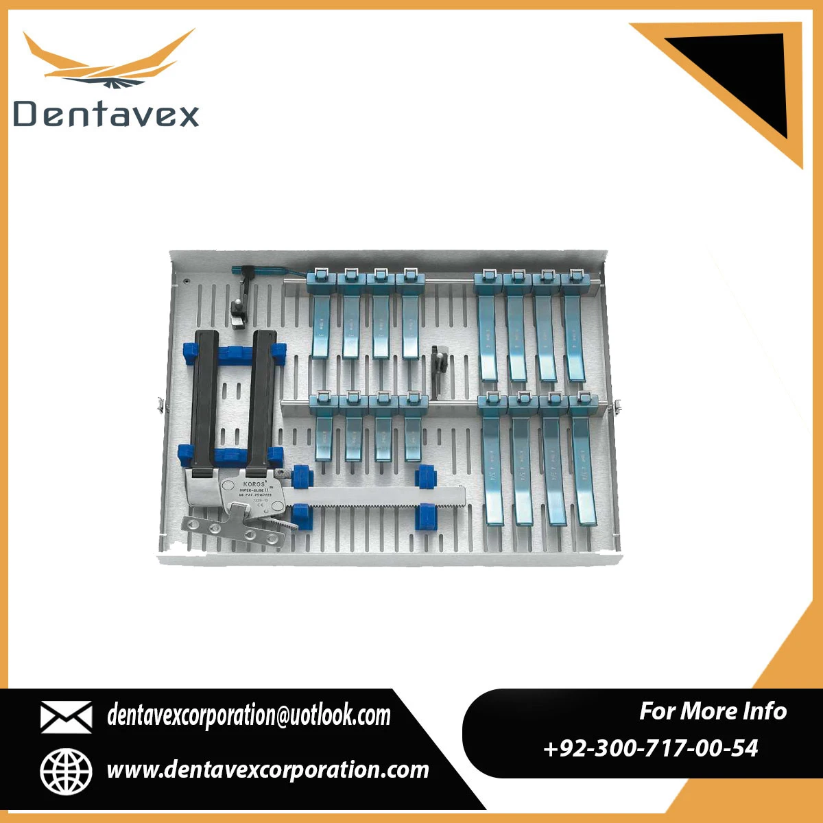 Dentavex Basic/titanium Super Slide Laminectomy Retractor Set