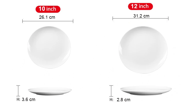 Oem High Quality White Porcelain Steak Dinner Plate Wholesale ...