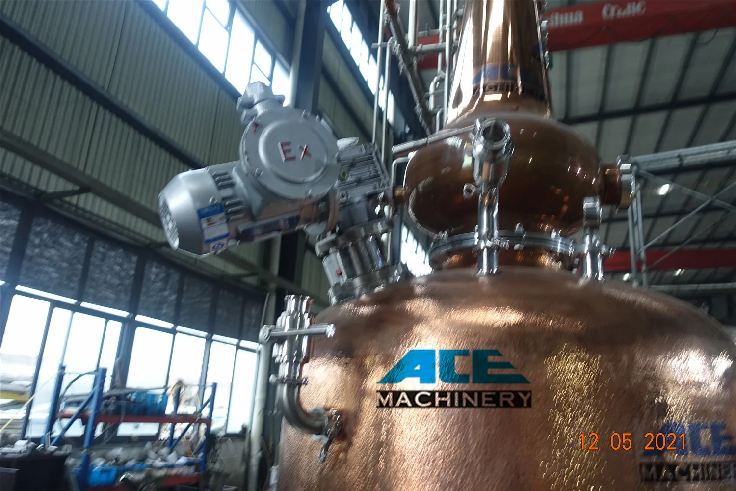 100l-5000l Rose Water Distilling Line Alembic Copper Distillation ...