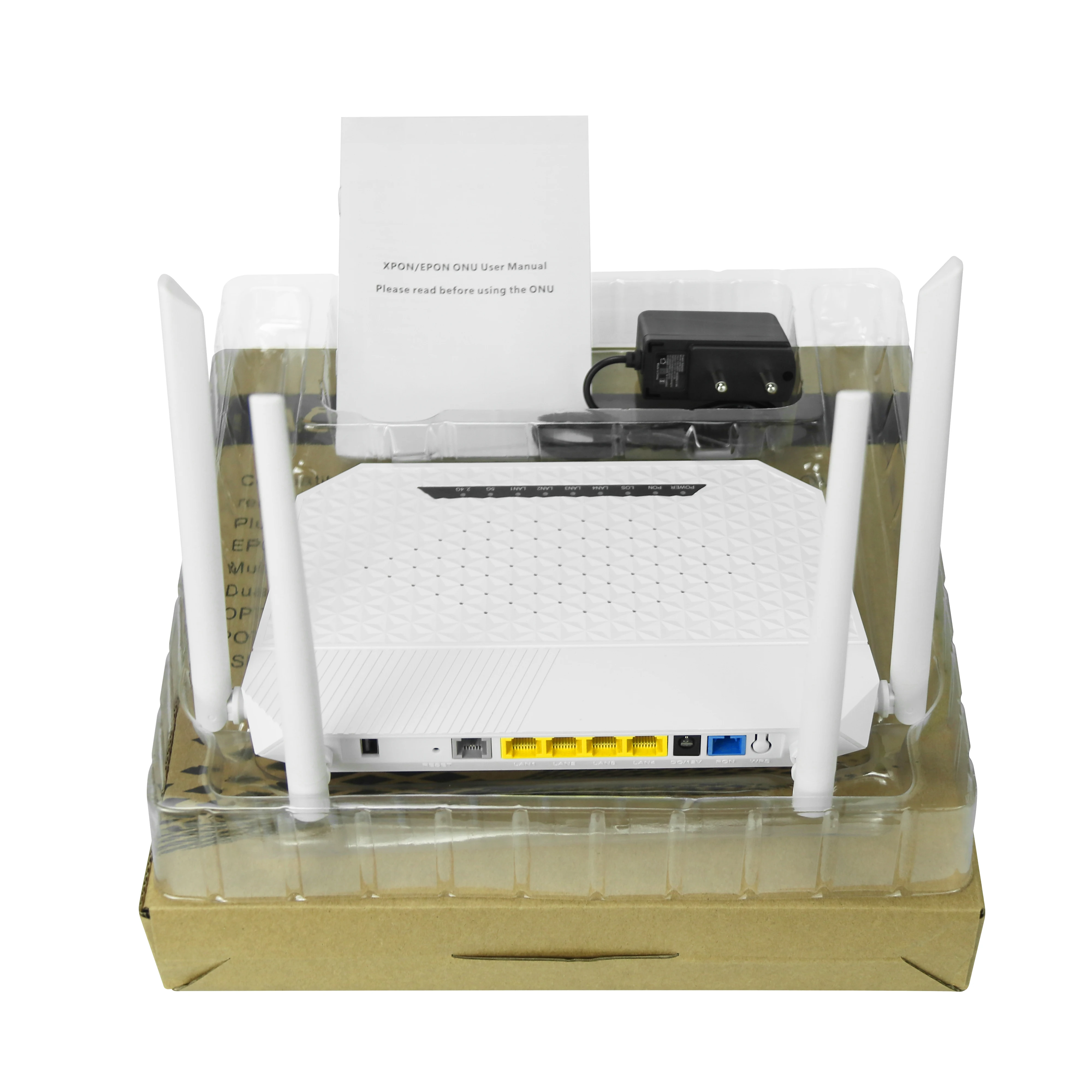 Ac 1200m Wifi Onu Odm Dual Band 2.4g&5g Ftth 4ge+4wifi+1pots+1usb 5dbi ...