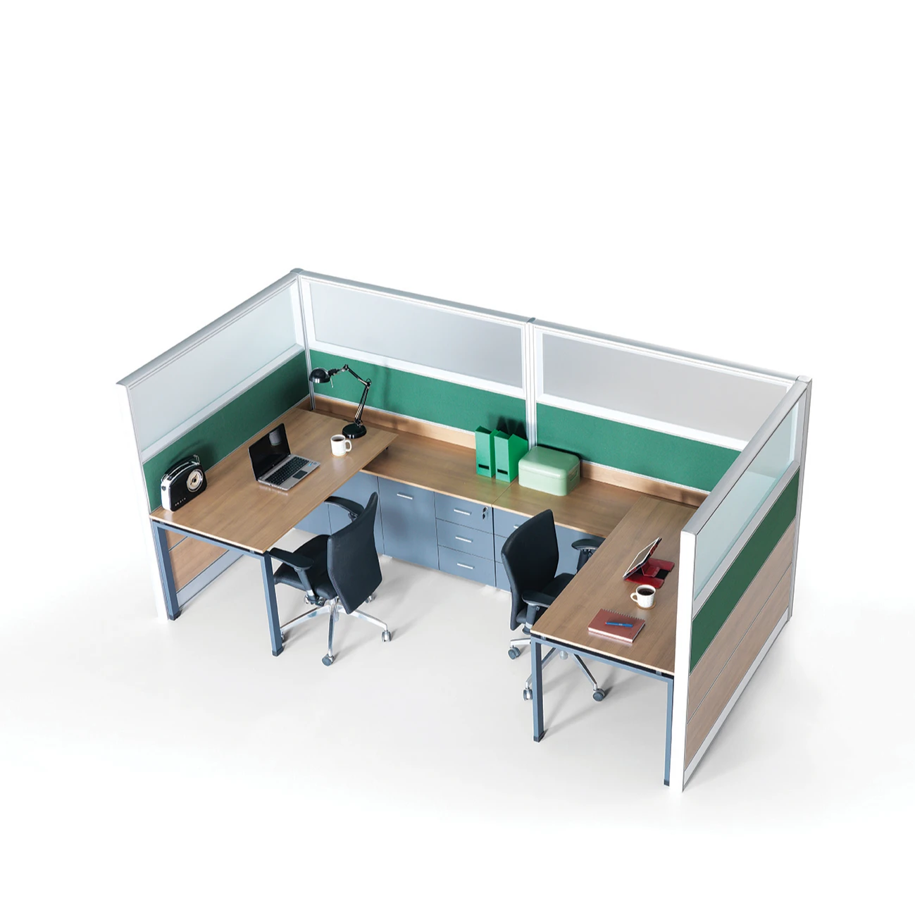 New Arrival Modern Melamine Board Modular Office Desk Shopie 2 Person ...