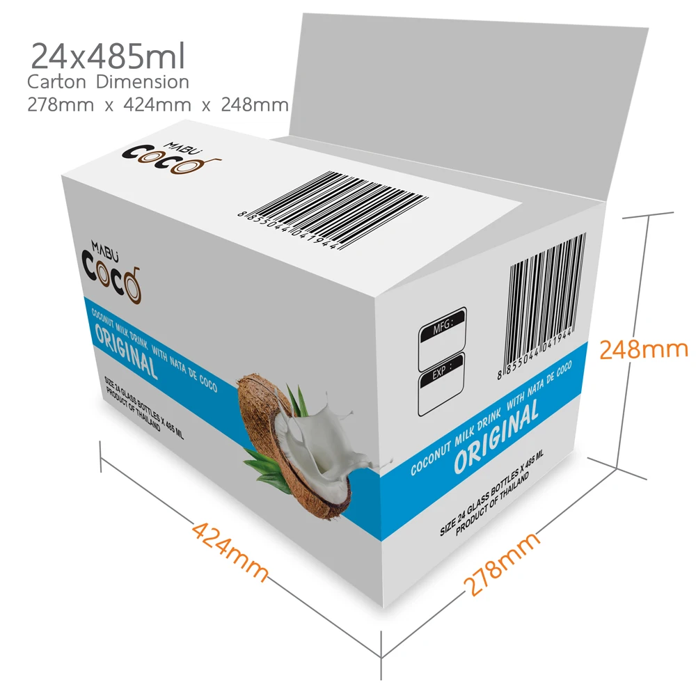 Premium Coconut Milk Drink With Flavors With Nata De Coco "mabu Coco ...