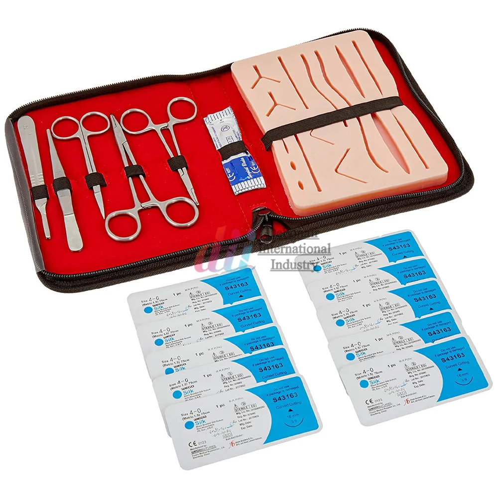 Surgical Medical Training Student Practice Suture Kit Of 21 Pcs With ...
