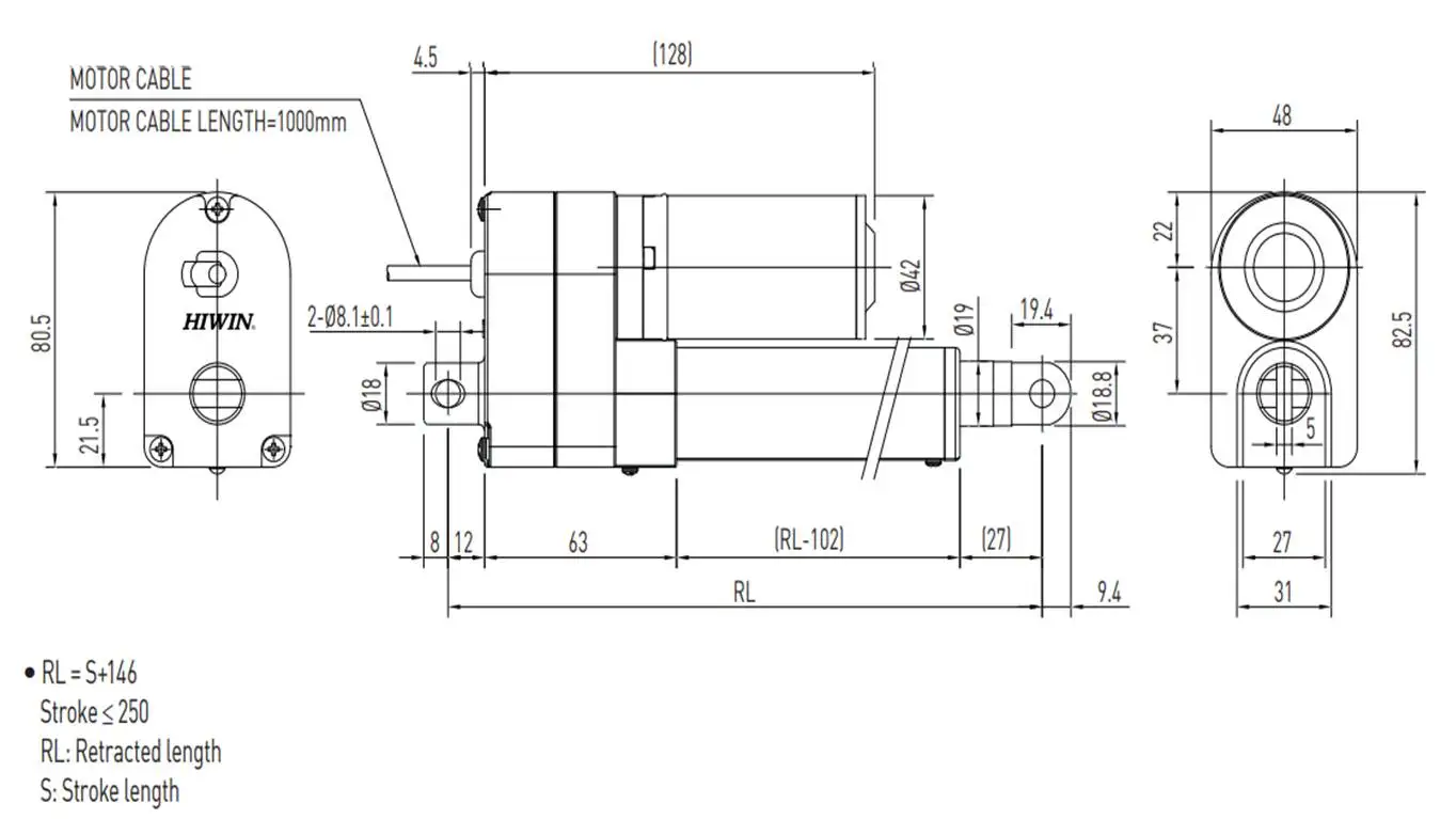 HIWIN LAS2-1 Series Linear Actuator - Reliable Electric Linear Actuator ...
