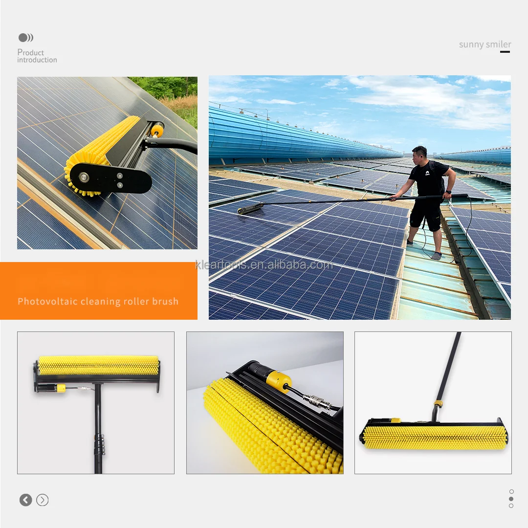 Automatic Solar Cleaning Machine Electric Solar Panel Cleaning Rotating ...
