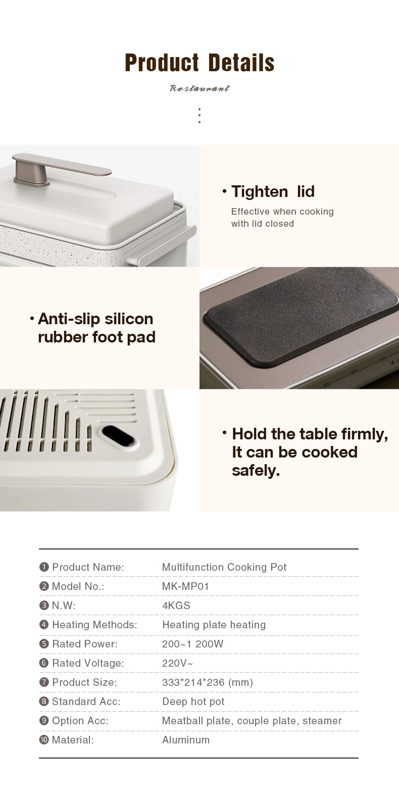 Cooking Pot Cooker With Frying Pan - Buy Frying Pan Dry Cooker,Electric ...