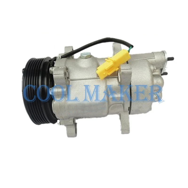 SD6V12 Ac Compressor for Peugeot 206 307 406 6453KW 6453LA 8FK351316031 ...