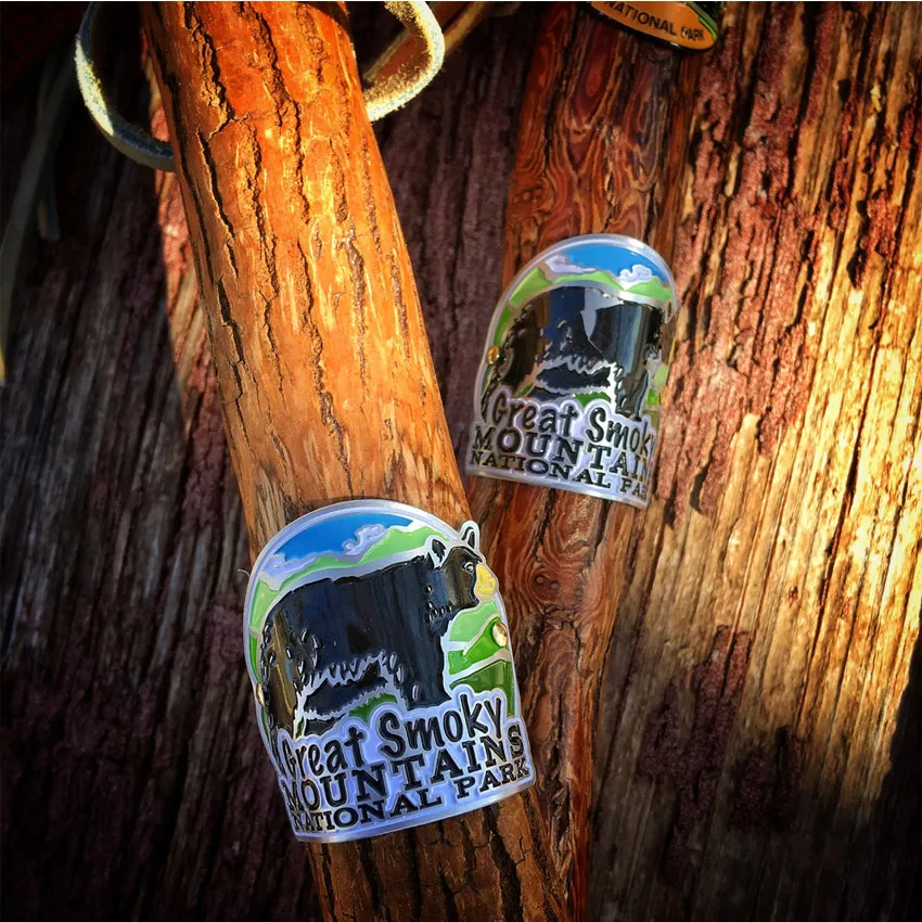 Custom Soft Enamel Hiking Walking Stick Medallions