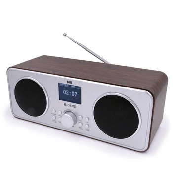 Stylish Wooden Dab Radio With Fm With Built-in Speaker And Screen ...