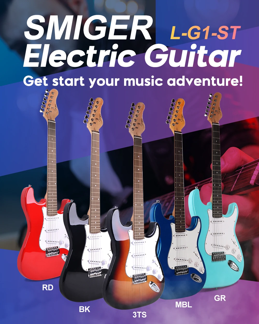 Smiger Custom Brand Wholesale Left ST Guitar Price 22 Frets