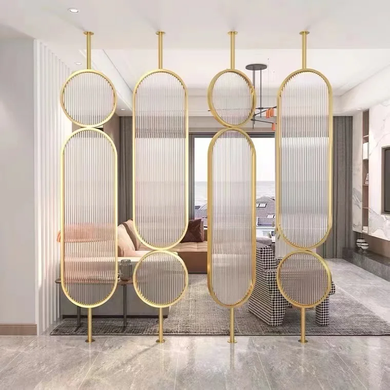 Stainless Steel Glass Metal Oval Screens for Room Dividers