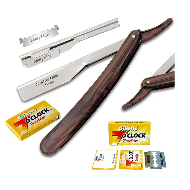 Professional Brown Slide Out Personalized Men Straight Razor / Brown ...