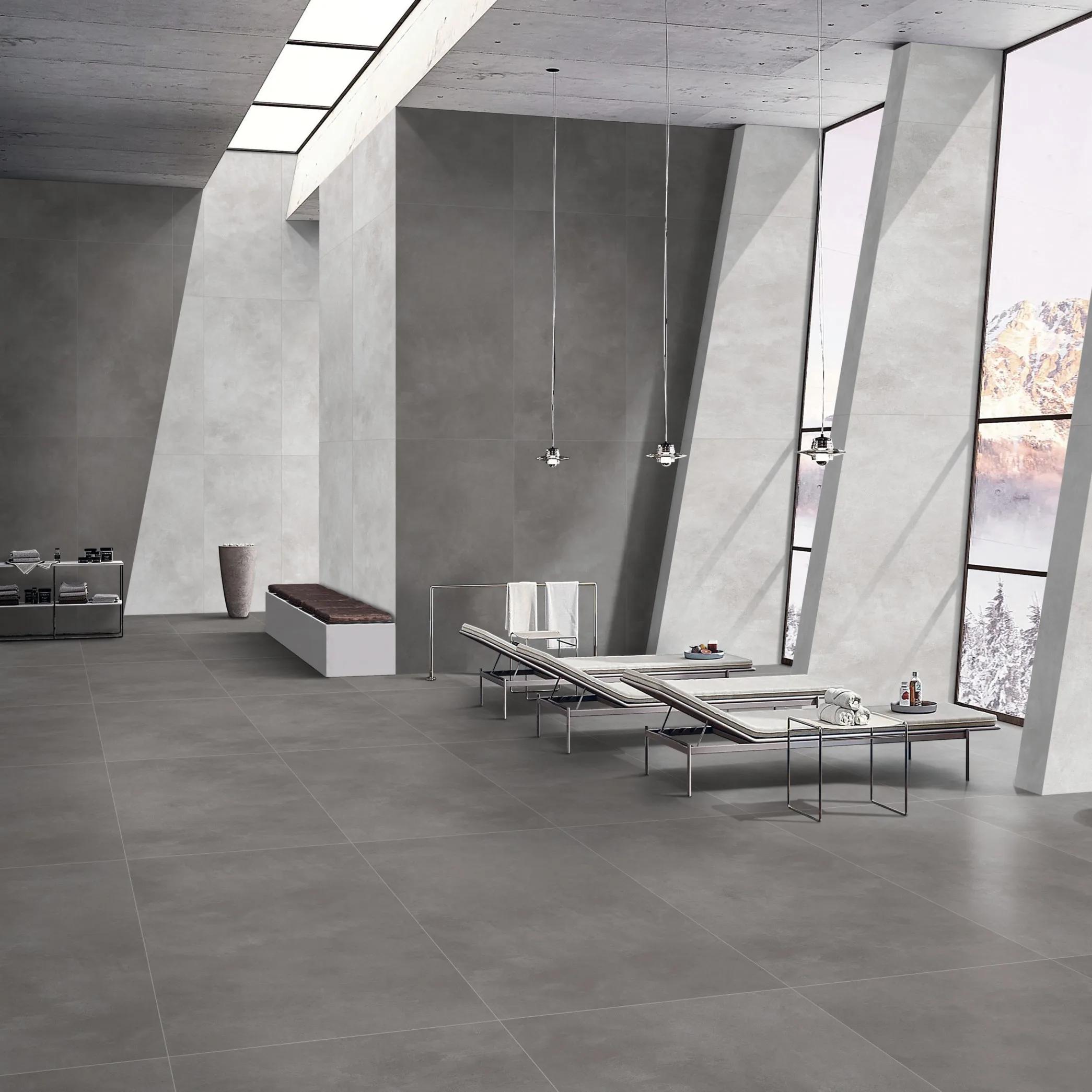 800x1600 Cement Look Concrete Rustic Surface Tiles Matt Grey Porcelain ...