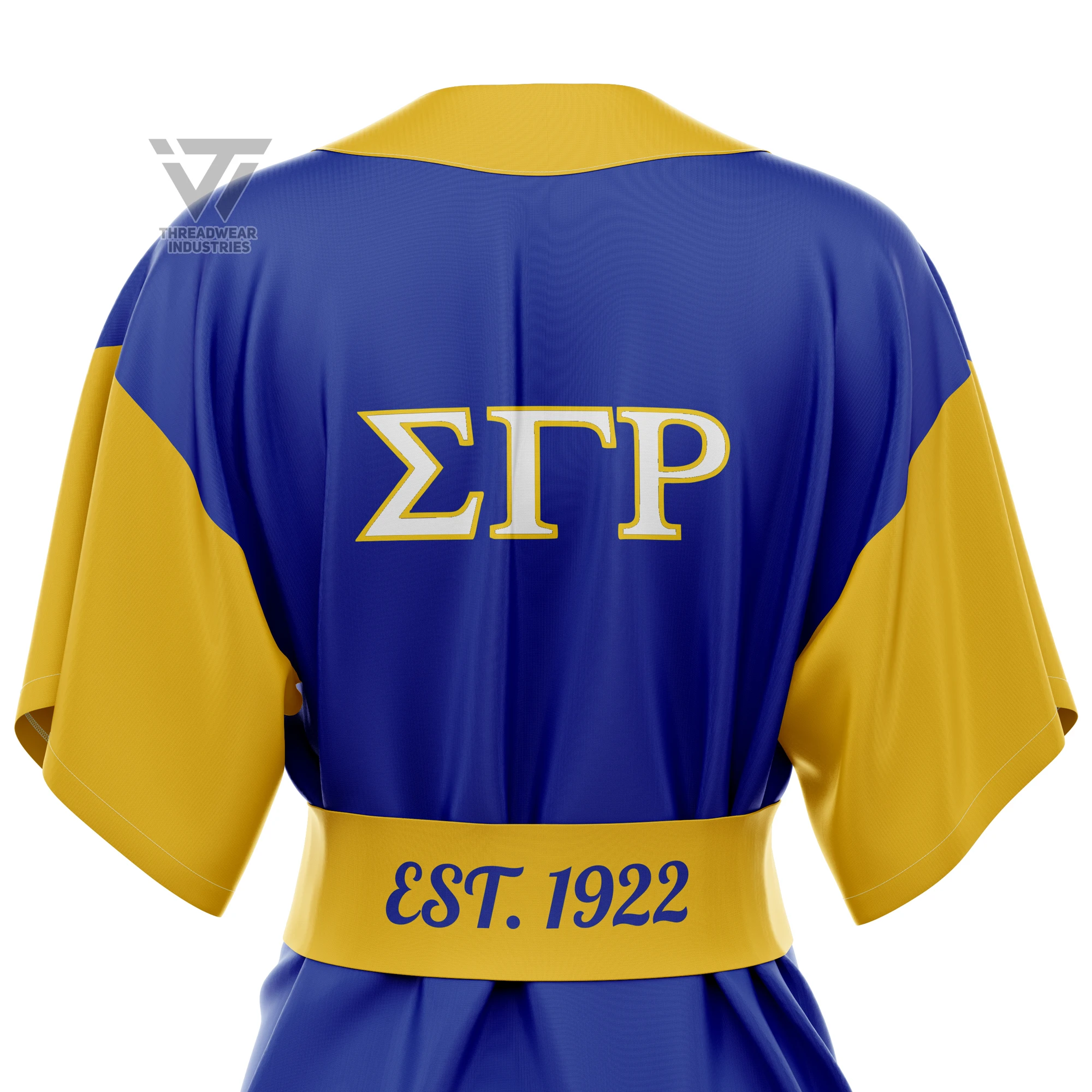 Custom Sigma Gamma Rho Sorority Silk Kimono Embroidered Robe Dress ...