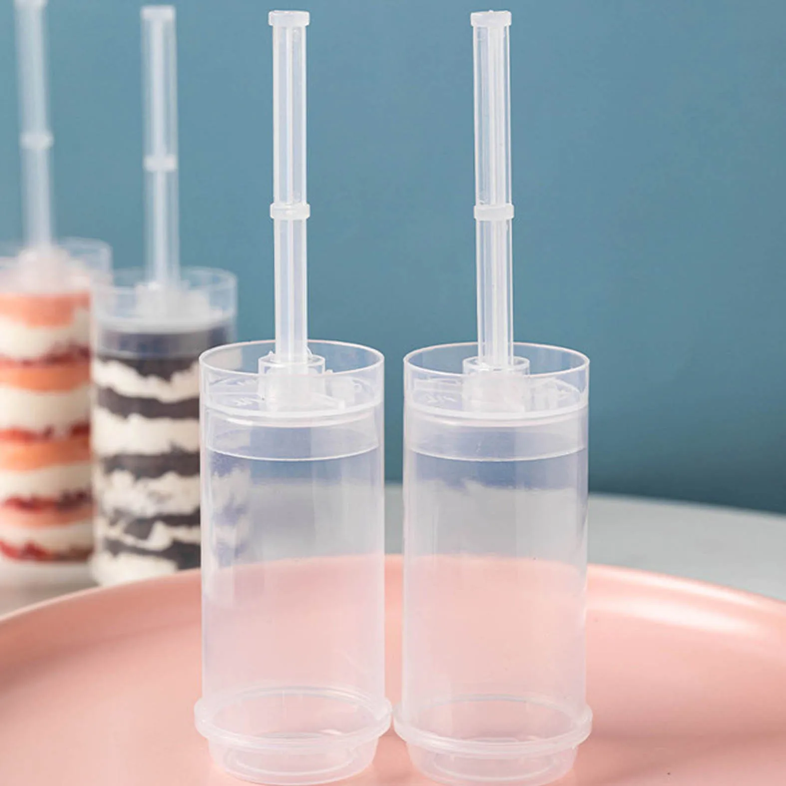 Disposable Wedding Cake Decoration Push Pop Container Pp Push Up Pops ...
