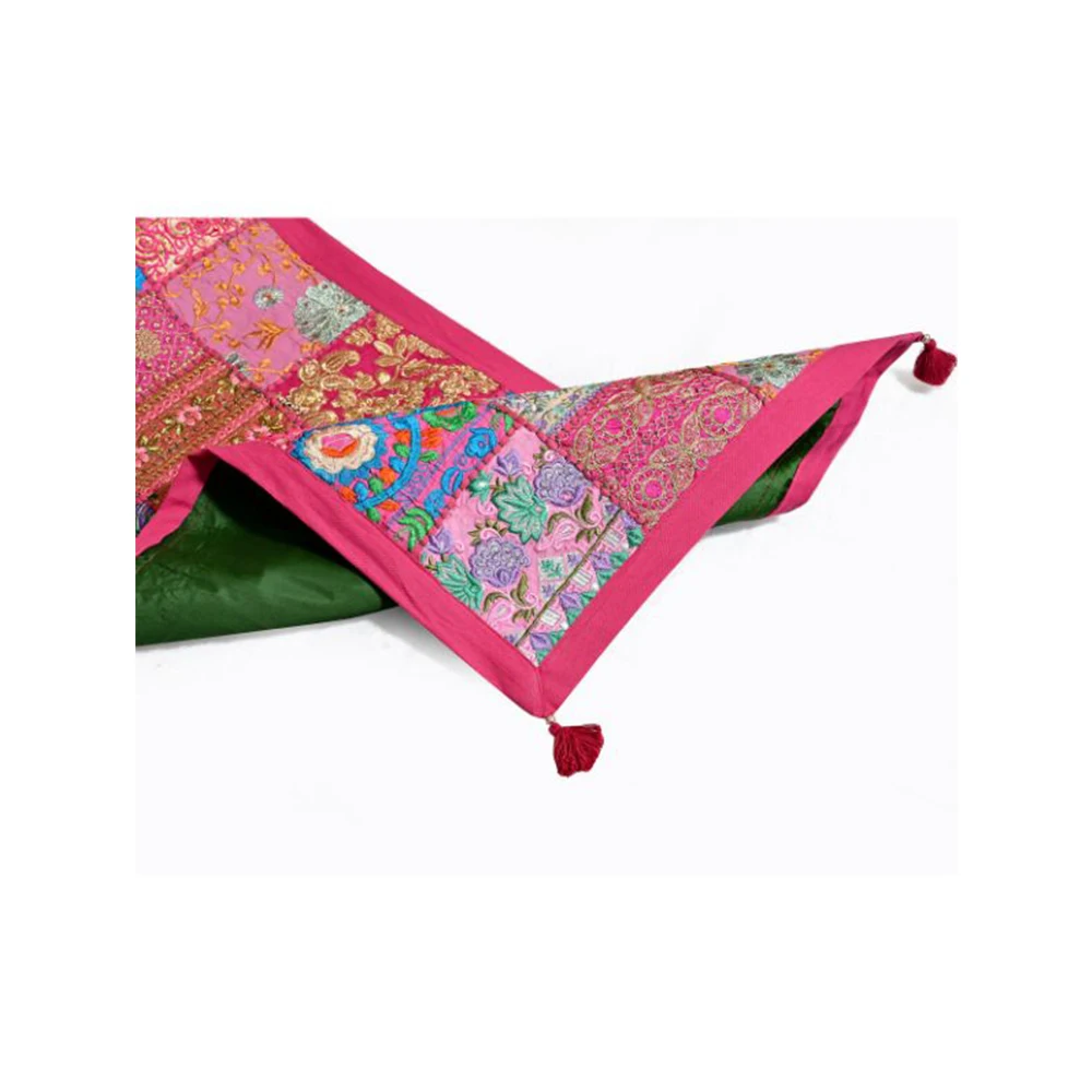 Indian Traditional Patchwork Table Runner Decorative Embroidered ...