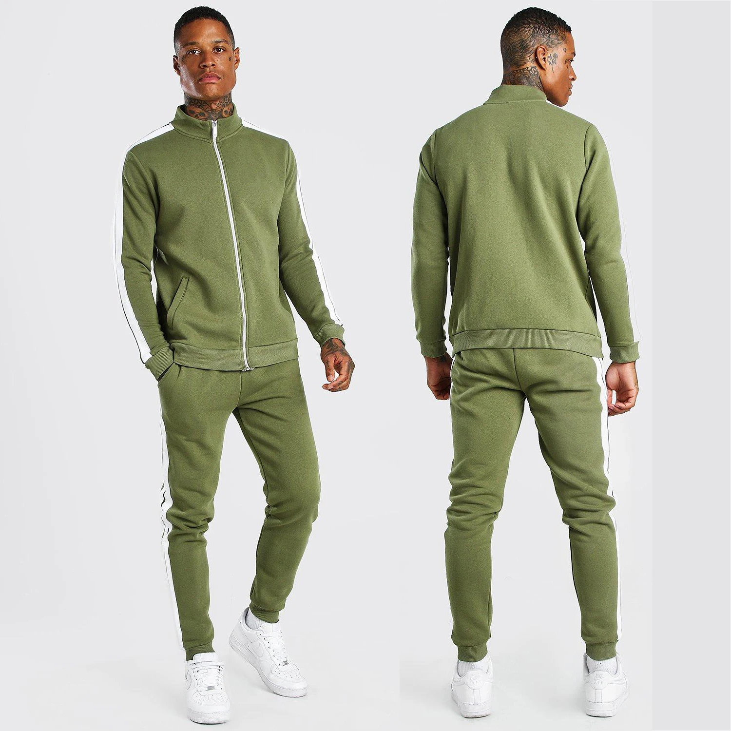 Windbreaker Set For Men | Multi Panelled Designed 100% Polyester Zipper ...