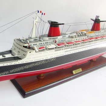 Ss France Special Edition Wooden Model Ship - Wooden Ocean Liner Ships ...