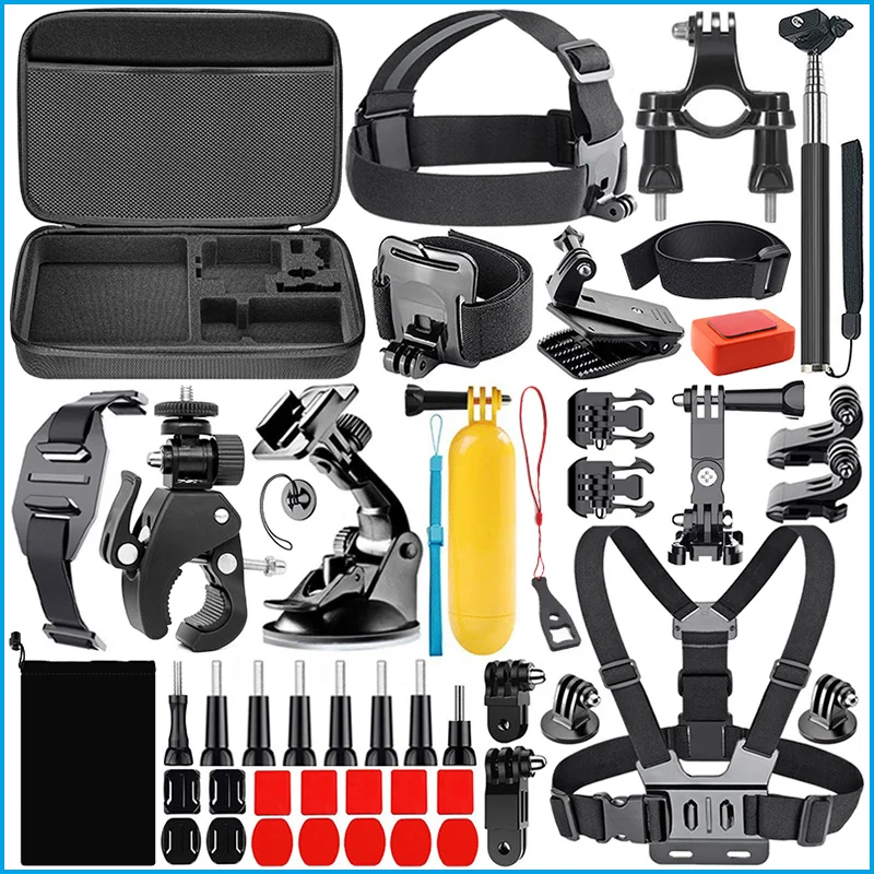 48-in-1 Camera Accessories Set Sport Camera Accessories Kit for 9 Go ...