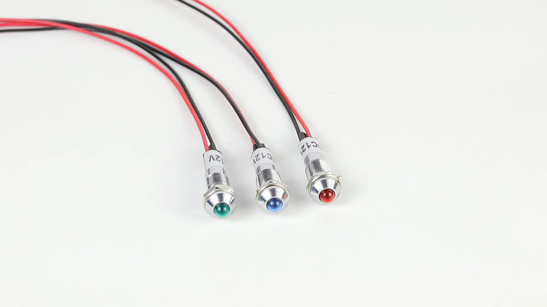 8mm Panel Mount Mini Colorful Metal Housing 12v Led Illuminated Signal ...