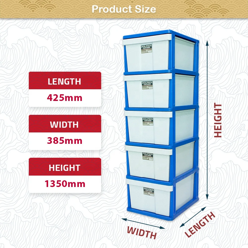 著名塑料柜制造批发商5层抽屉塑料柜 (马来西亚制造) 适用于存放衣服 - Buy 价格最低5层塑料抽屉式收纳柜gh 292/l5,流行的最新 ...