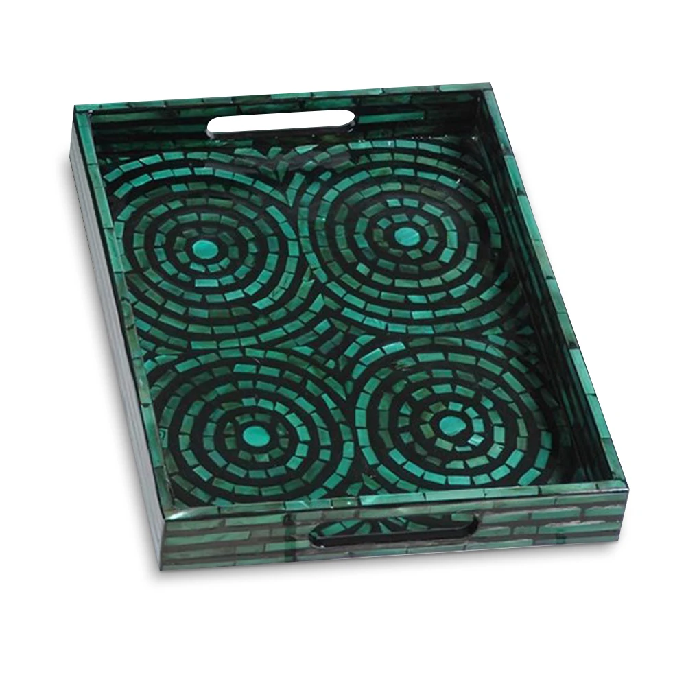 Best Collection Capiz Shell Trays Wooden Tray Coffee Table Tray Wicker ...