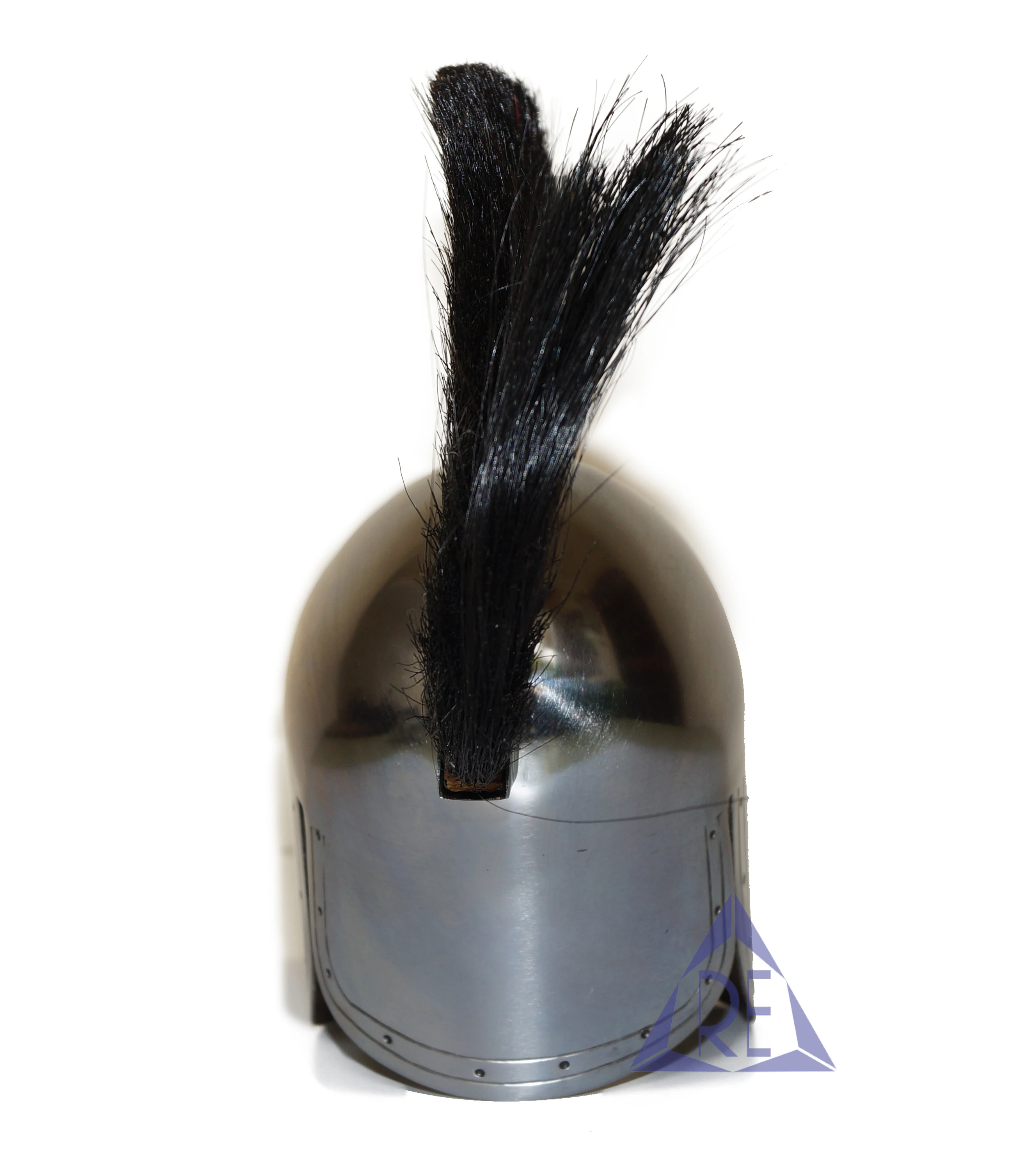 Medieval Knight Armour Helmet Troy Trojan Black Plume Mini Helmet ...