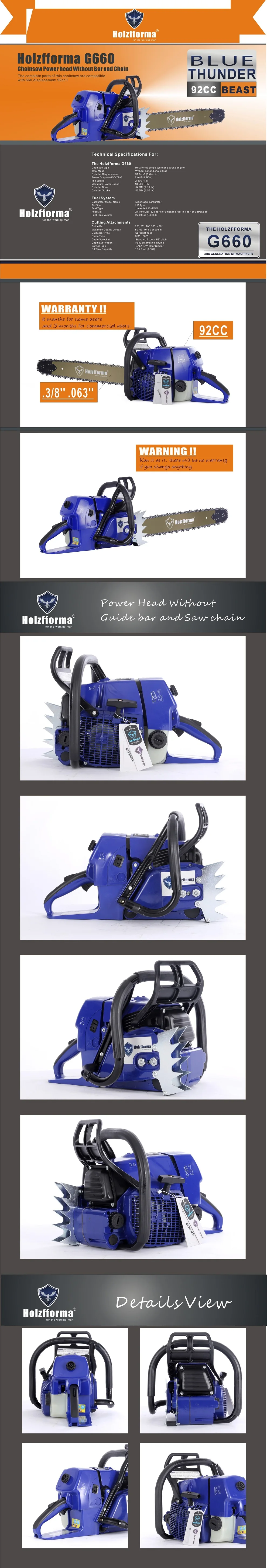 92cc Holzfforma G660 Gasoline Chain Saw - Professional & Durable