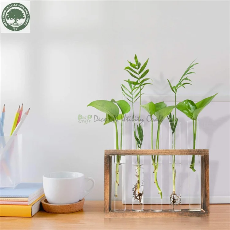 Indian Handicraft Decor N Utility Craft Wooden Planter Tube Gift Items ...