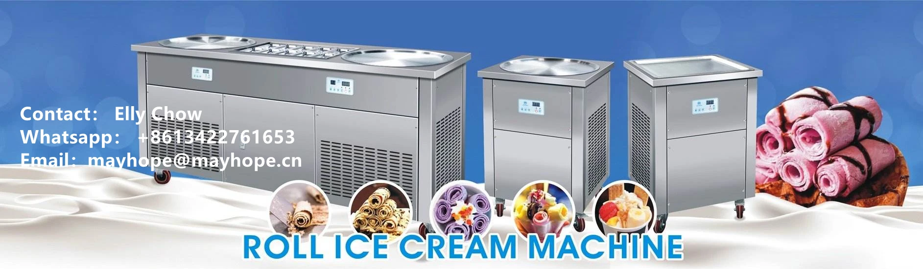 Nsf Certified Factory Price Double Flat Pan Fried Ice Cream Roll ...