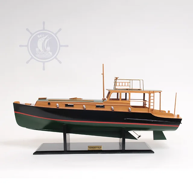 Hemingway-pilar Fishing Boat Model Ship - Handcrafted Wood