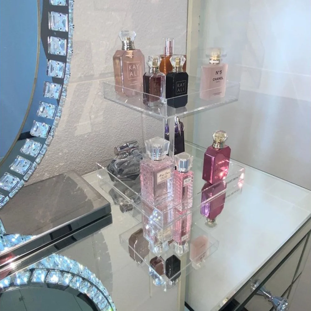 Fragrances Rack Shelves Bottle Storage Acrylic Showcase Holder Display ...