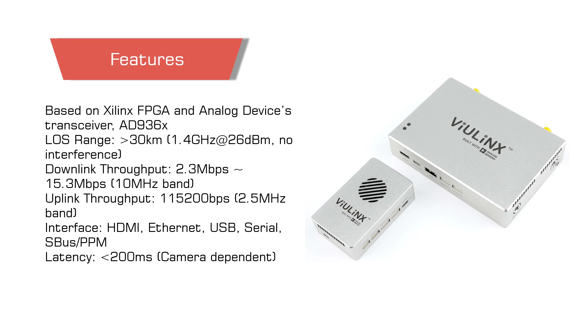 Viulinx 1.4ghz Long Range 30km Hd Digital Wireless Link Cofdm Video Telemetry Rc Communication ...