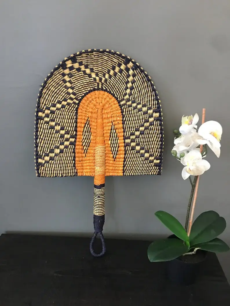 New Vintage Style Seagrass Wall Decorative Large Hand Fans- Decorative ...