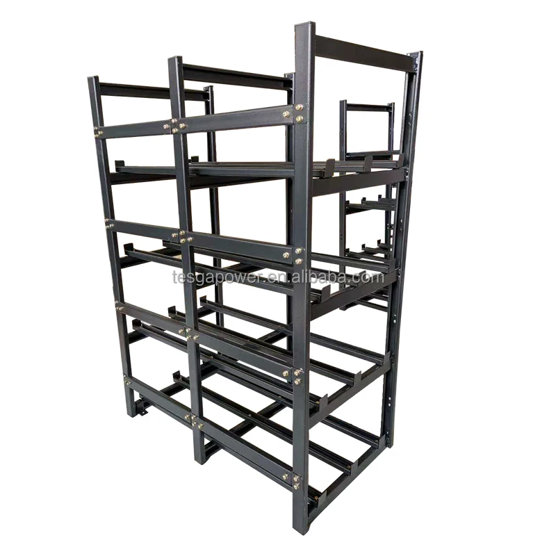 Customized Size Steel Solar Battery Rack For 48pcs Battery 100ah ...
