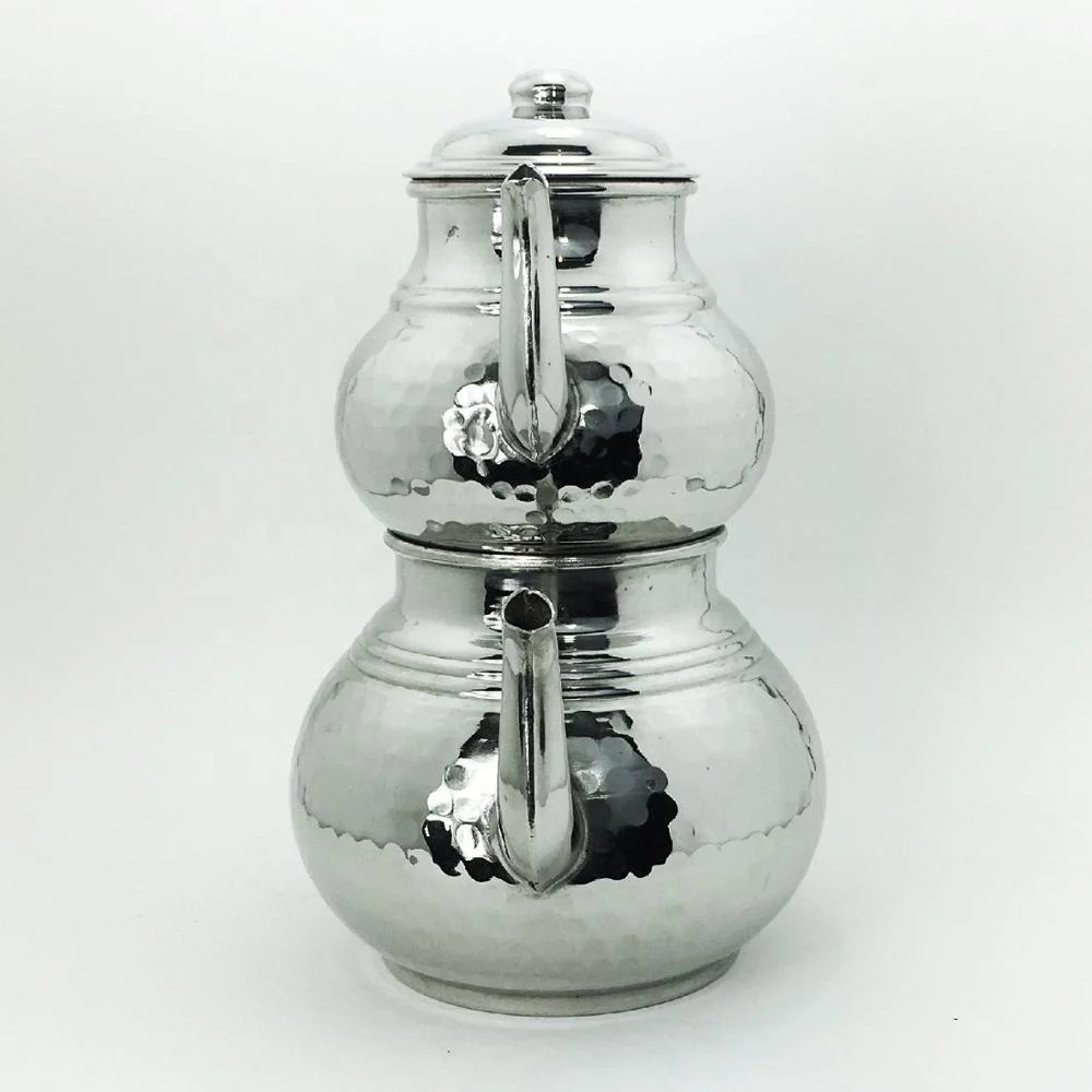 Handmade Hand Hammered Copper Turkish Stovetop Teapot Set 850 Ml + 1800 ...