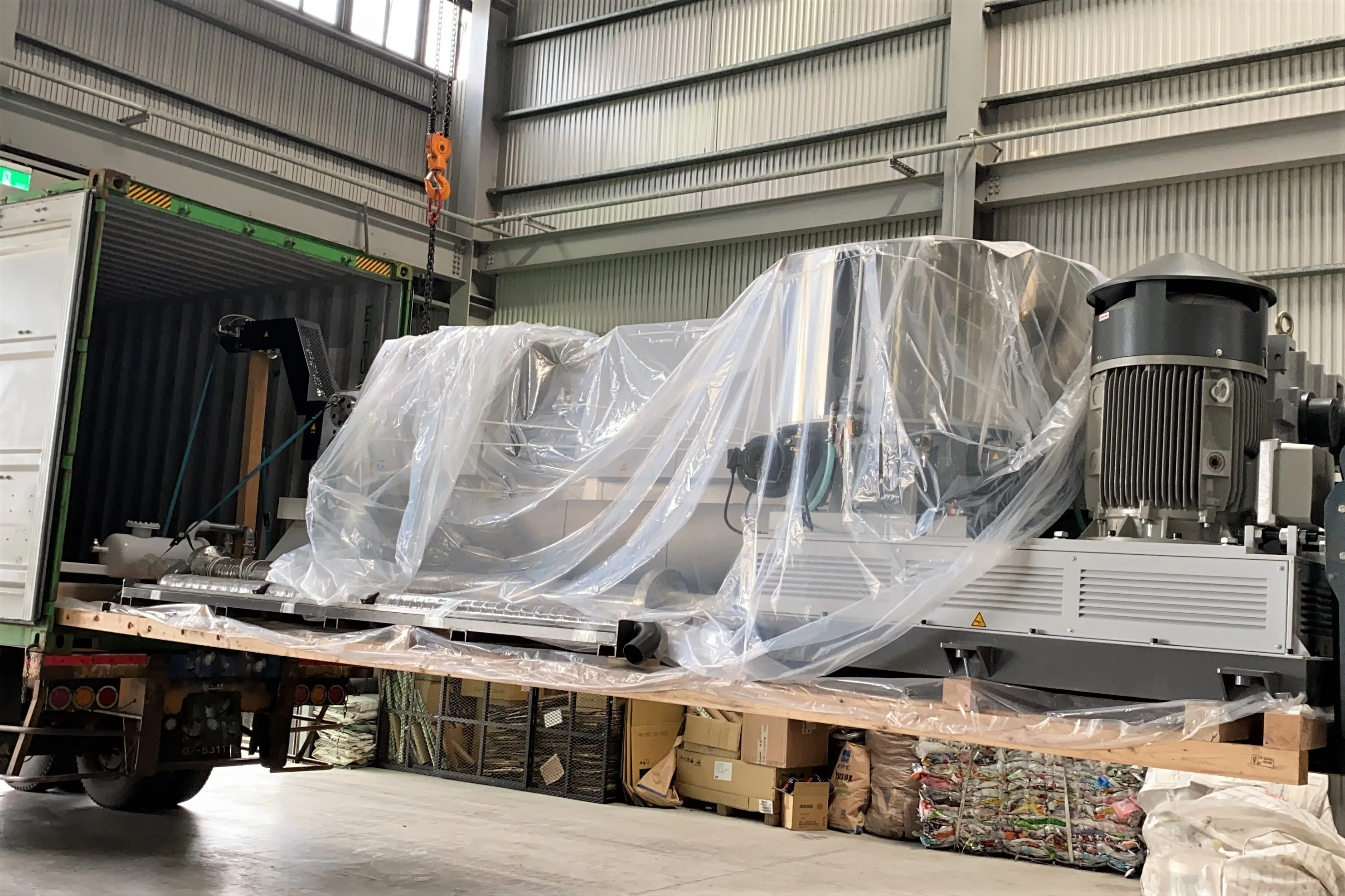 Washed Plastic Waste Recycling Line Plastic Pelletizing Machine For Pe ...