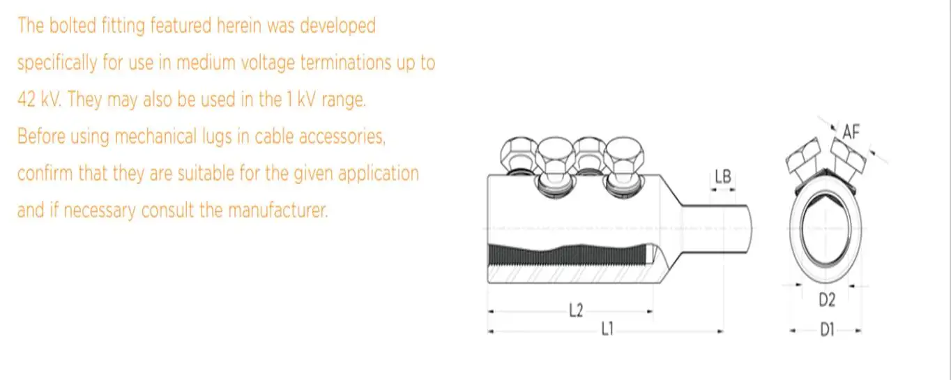 In Stock Mechanical Terminal Lugs Raychem BLMC-150/300-16-800A