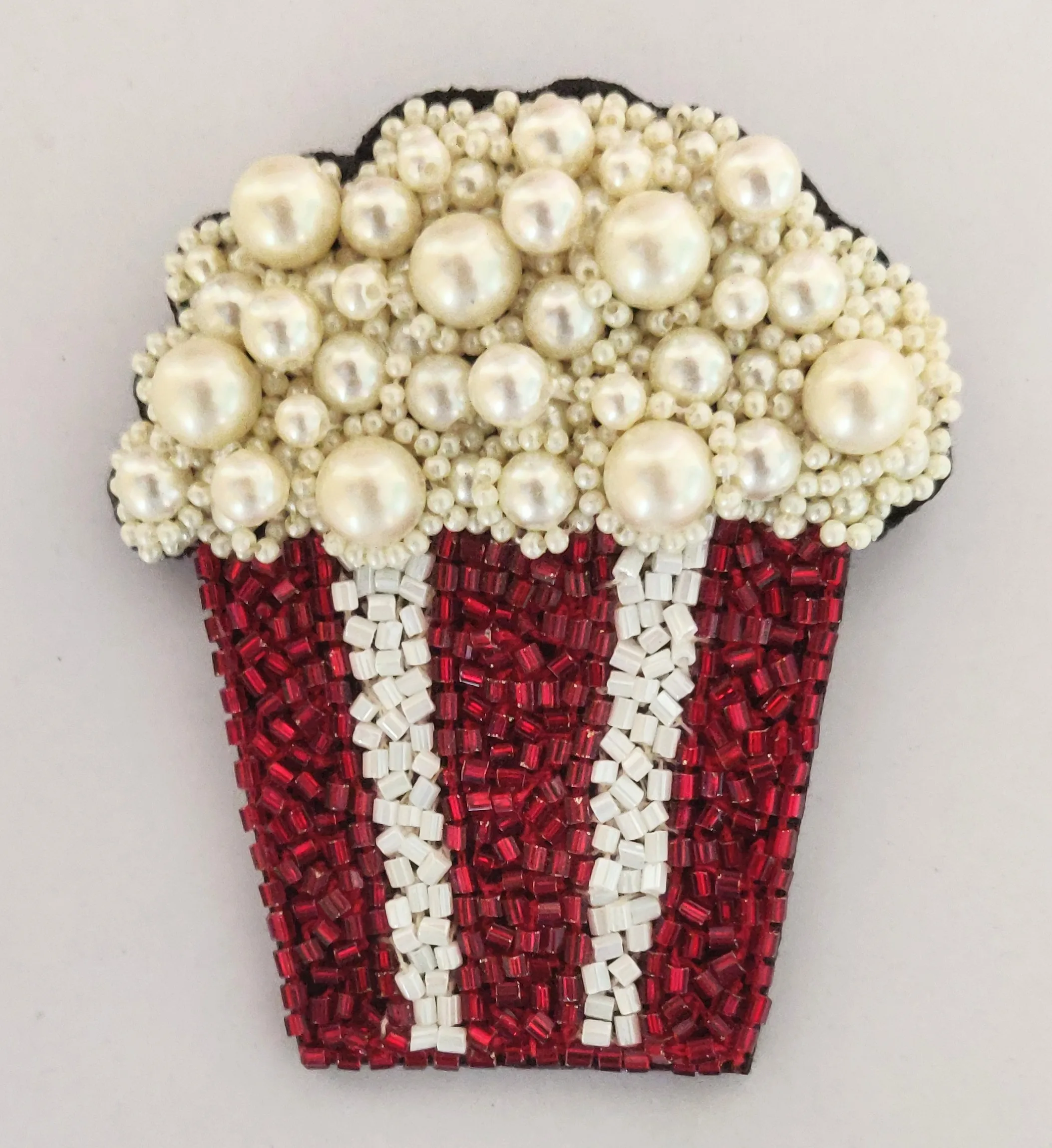 Handmade Brooches with Authentic Popcorn Look Graded Pearls