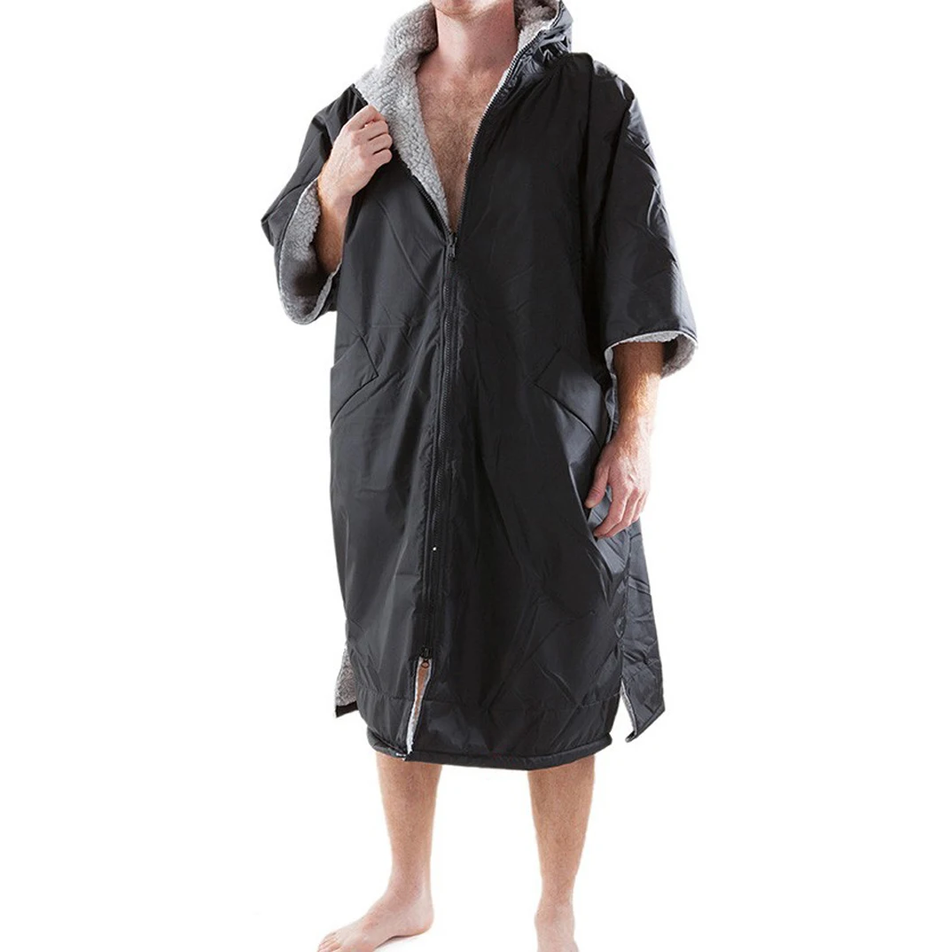 Fleece Lined Changing Robe Waterproof Swimming Change Robe with Fleece ...