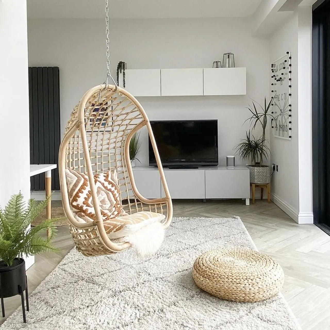 Hk living rattan hanging chair store