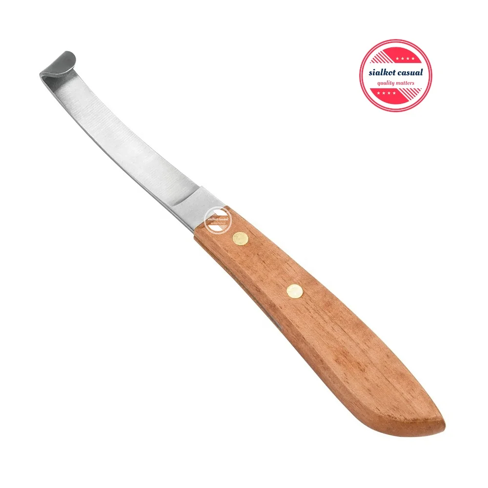 Left-handed Hoof Knife With Wooden Brown Color Handle Hoof Cutter ...