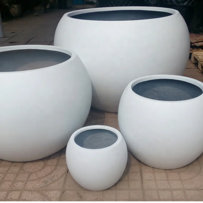 [ecova-pot] The Giant Cut Off Ball Fiberstone Flower Pots For Home And ...