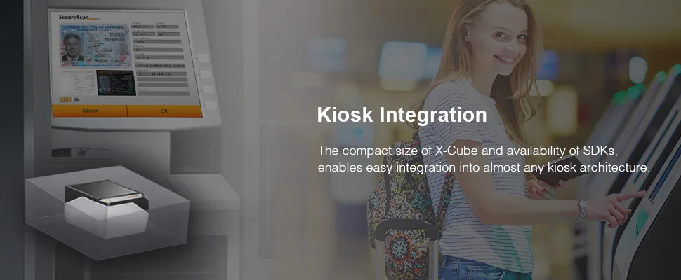 Plustek X-Cube Industrial Card Reader for Passport ID Card